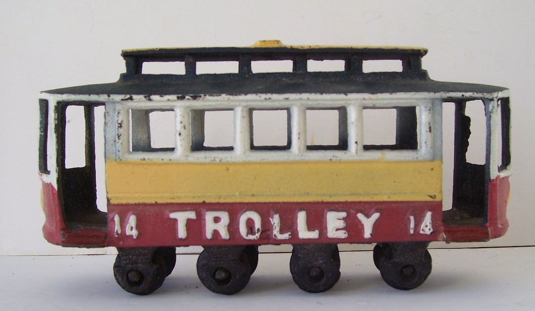 Cast Iron Trolley 14 Passnger Train - Collectors Train - Etsy