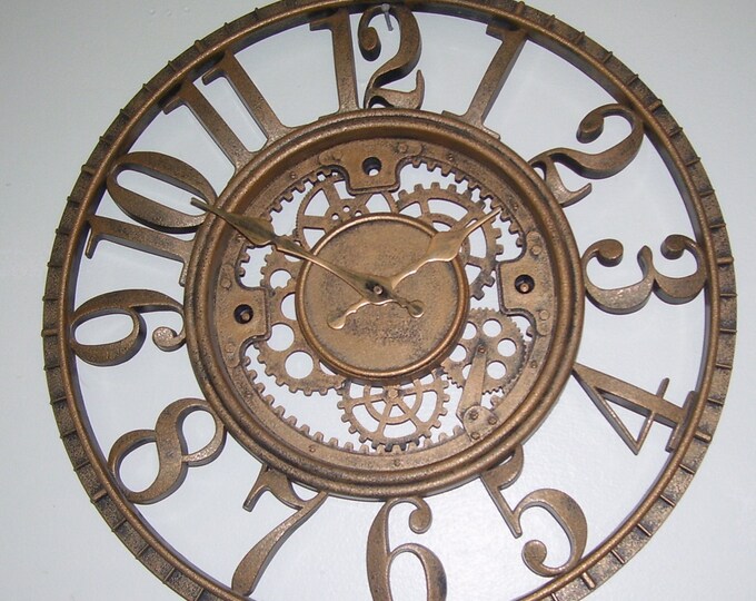 Round Unique Bronze Wall Clock -modern Wall Clocks, Large Wall Clock ...