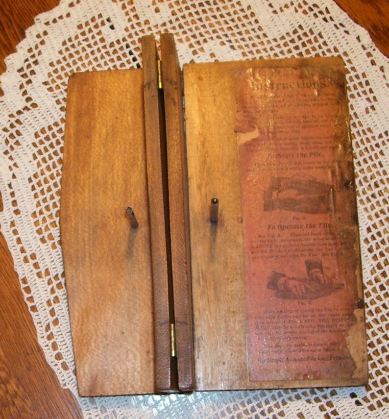 Antique Oak File Box, the Simple Account File Co., Fremont, Ohio - Etsy