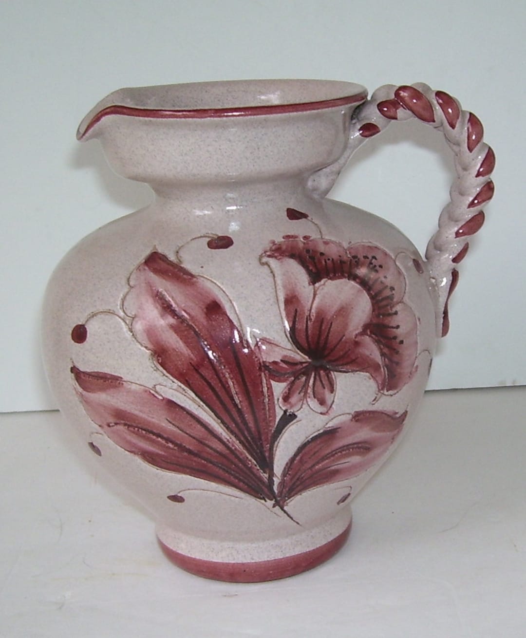 Austrian Ainring Keramik Handarbeit Pitcher, Hand Crafted Pottery ...