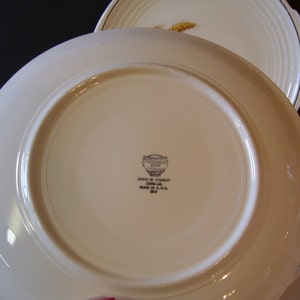 Edwin M. Knowles China Co. 4 Yorktown Golden Wheat Handle Plates - Etsy