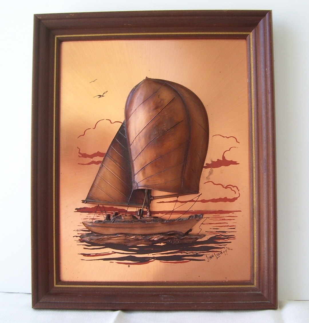 John Louw Sail Boat Copper Wall Hanging Sculpture Art Sail - Etsy