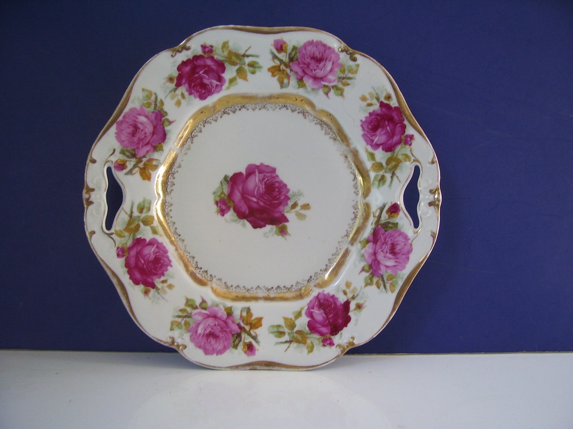 Antique German Prov. E.S. Saxe Plate and Small Royal Albert - Etsy