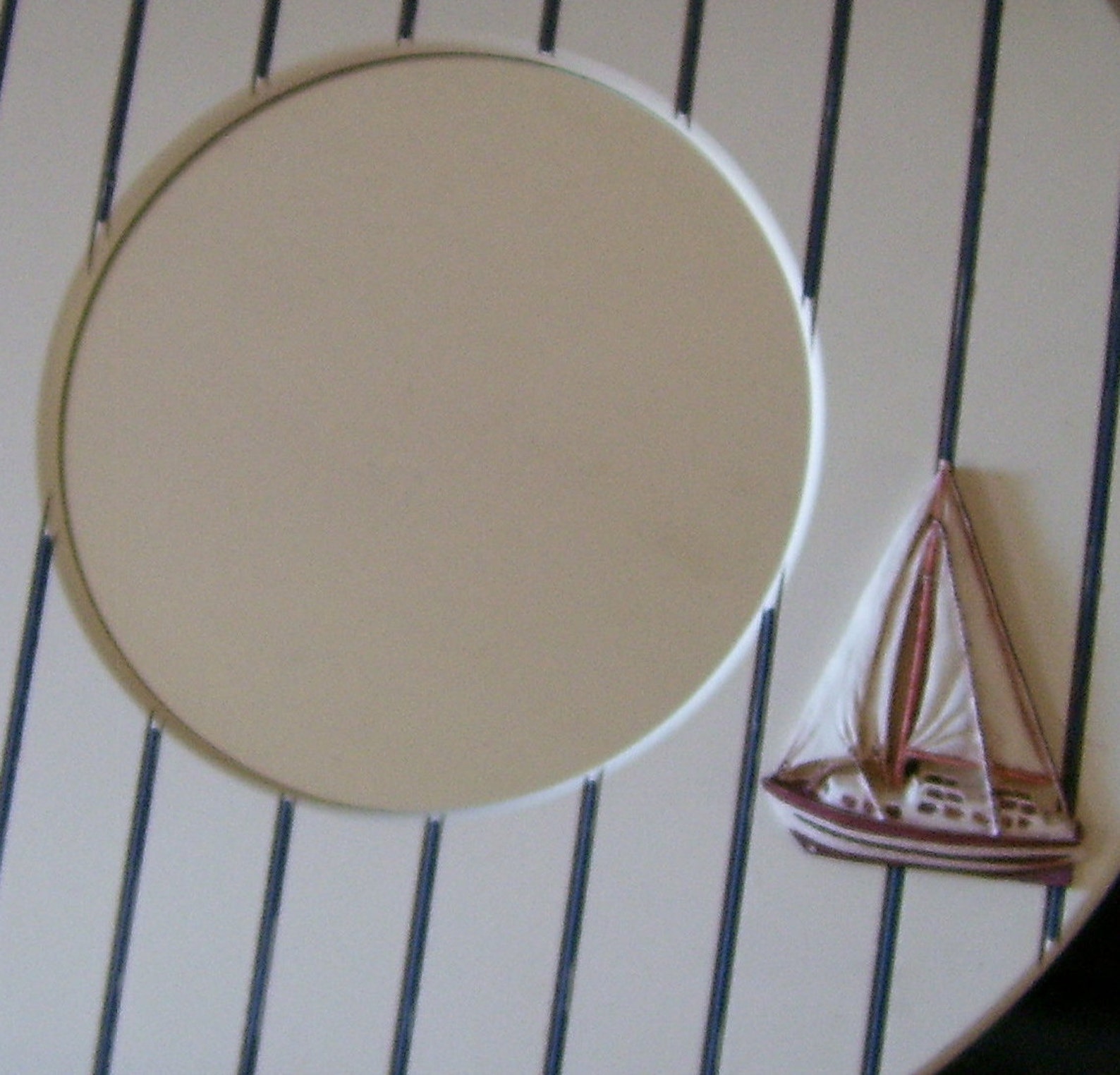 Nautical Round Mirror White Framing Ceramic Framed Small - Etsy