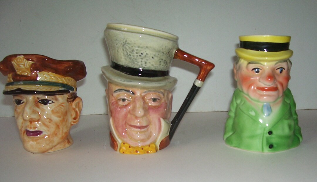Vintage Toby Mugs, Japan, England, Czechoslovakia - Etsy
