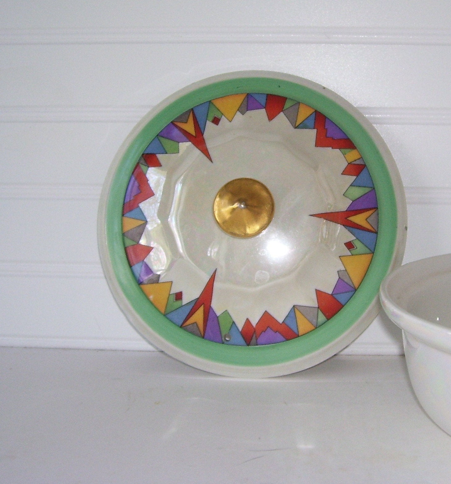 Hall Art Deco Covered Luster Dish Luster Ware Dish Gold - Etsy UK