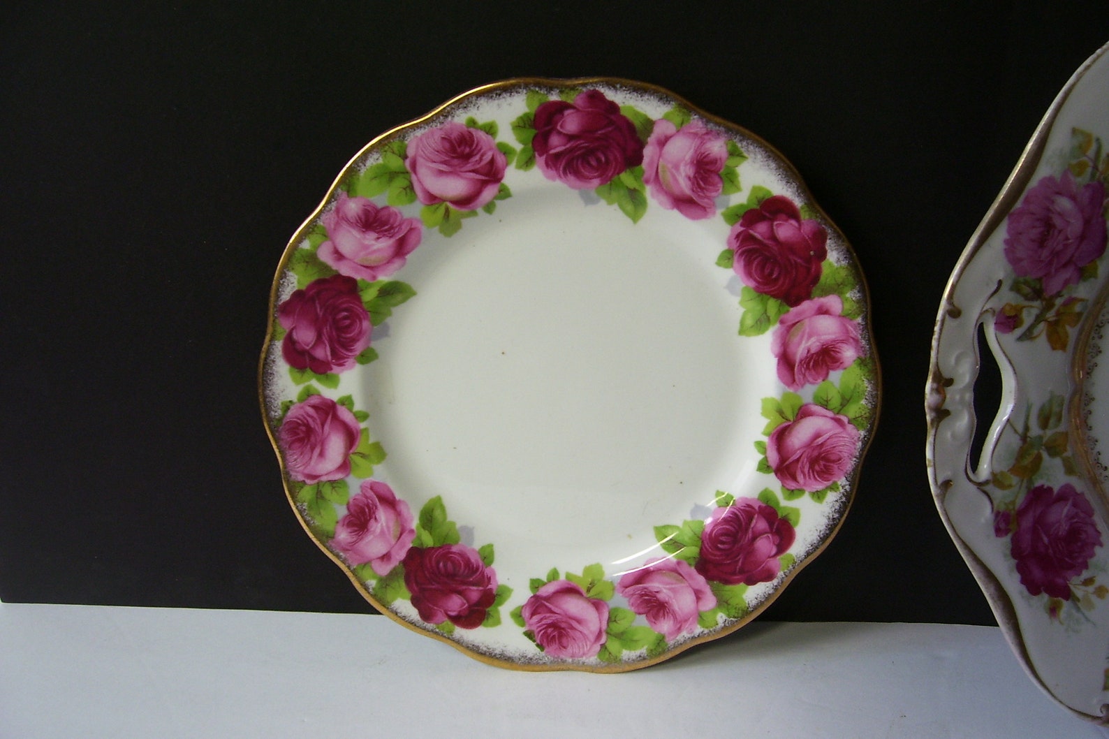 Antique German Prov. E.S. Saxe Plate and Small Royal Albert - Etsy