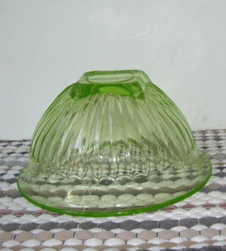 Small Green Ribbed Glass Bowl Vintage Green Mixing Bowlretro | Etsy