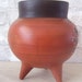 Fine Art Mexican Clay Footed Aztec Pot/ Terra Cota Brown Vase/ 6 3/4 ...