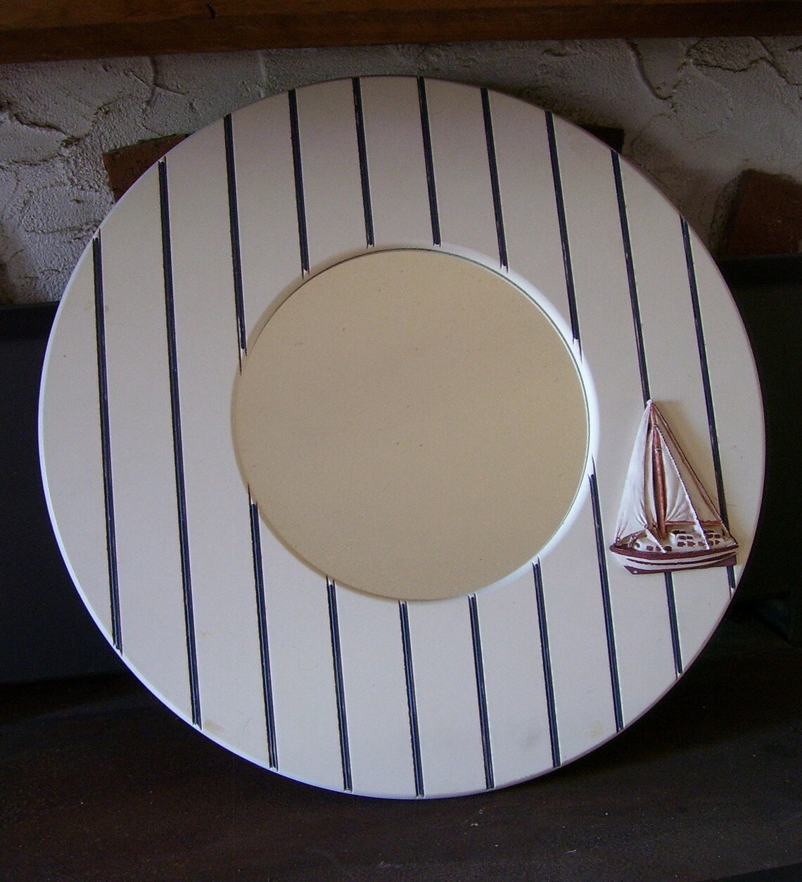 Nautical Round Mirror White Framing Ceramic Framed Small - Etsy