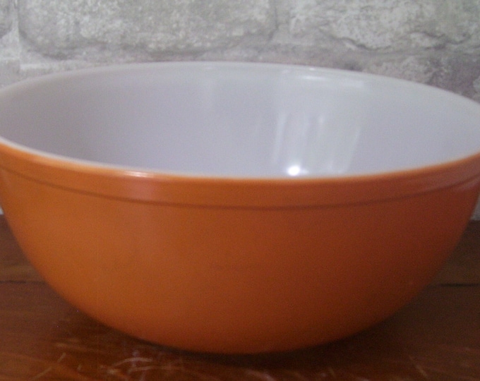 Pyrex 404 Citrus Orange 4 Qt Ovenware Bowl - Pumpkin Bowl - Mixing Bowl ...