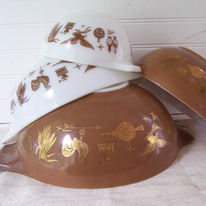 Pyrex Americana Stacking Bowl Set - 441 - 442 - 443- 444 -cinderella ...