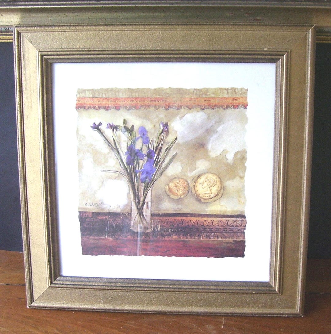 Artist Signed Water Color Framed Flower, Arist Catherine Watson. Wall ...