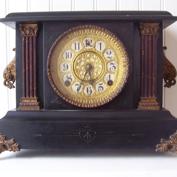 Antique Mantle Clock - Etsy