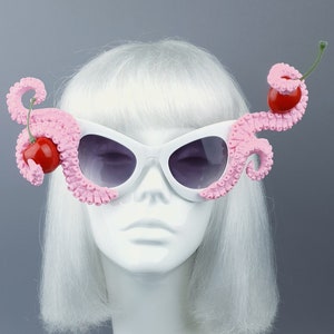 Ursula Pink Octopus Kraken Tentacle With Cherries Sunglasses, Mermaid ...