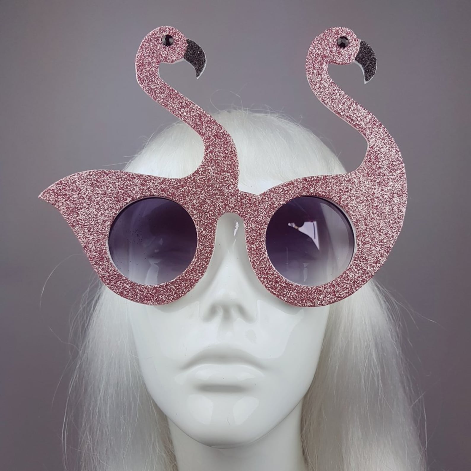 Flamingo Sunglasses Pink Glitter Burning Man Festival - Etsy