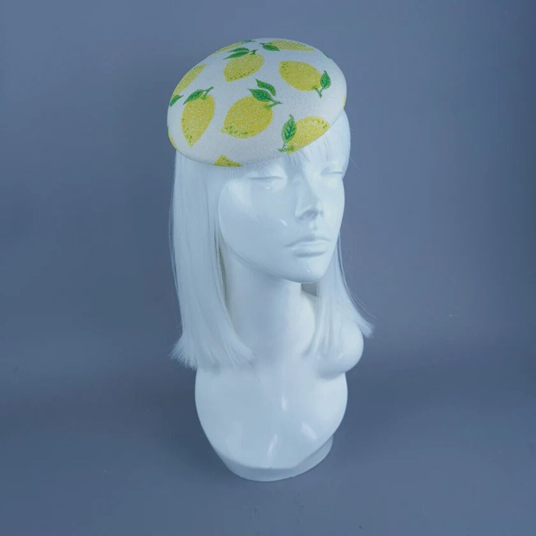 Lemon Ivory Fruit Food Fascinator Hat, Wedding, Races, Royal Ascot ...