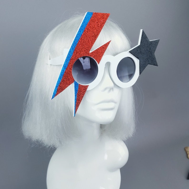 David Bowie Novelty Sunglasses Glam Rock Fashion Aladdin - Etsy