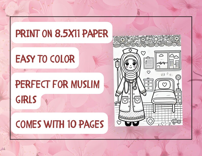 Muslim Girls Coloring Book - Etsy