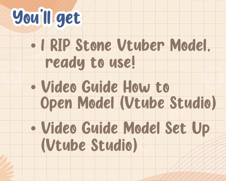 Halloween RIP Stone Vtuber Model | Fully Rigged, Commercial Use - Etsy
