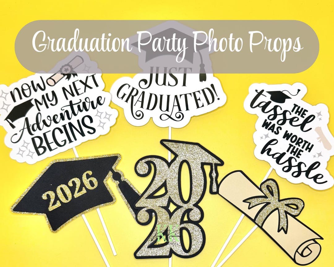 Graduation Party Photo Props | Graduation Props | Graduation Theme ...