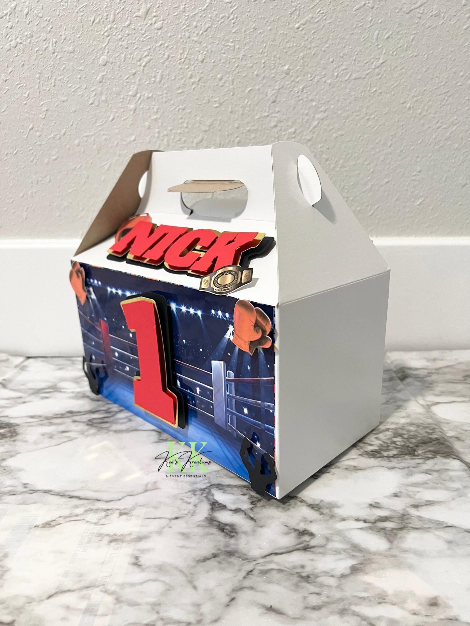 Boxing Party Favor Boxes | Boxing Theme Party Favors | Boxing Birthday ...