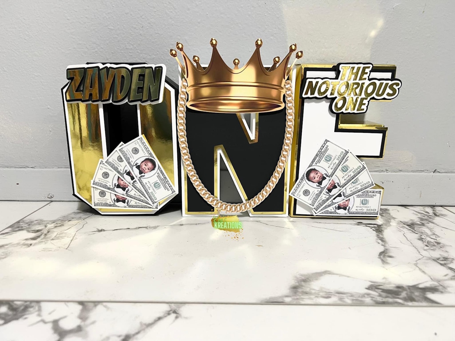 8” Notorious One Theme 3D Letters/numbers Centerpieces | Notorious One ...