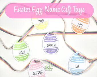 Personalized Easter Egg Name Tags – Custom Easter Basket Tags | Spring ...
