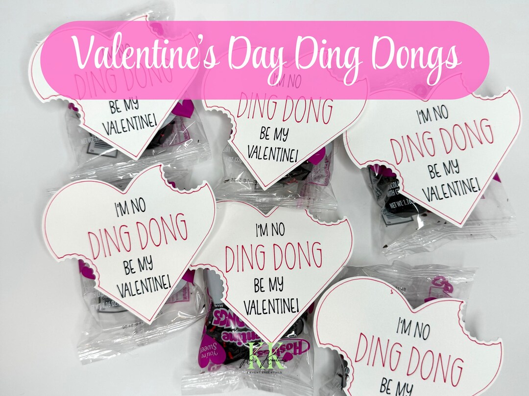 Valentine’s Day Ding Dong Favors – Chocolate Snack Cake Valentines ...