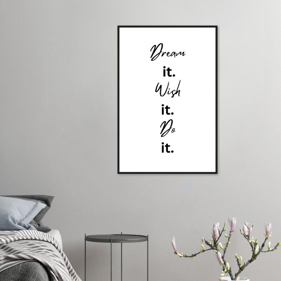 Motivational Framed Poster Motivational Wall Art Framed Poster ...