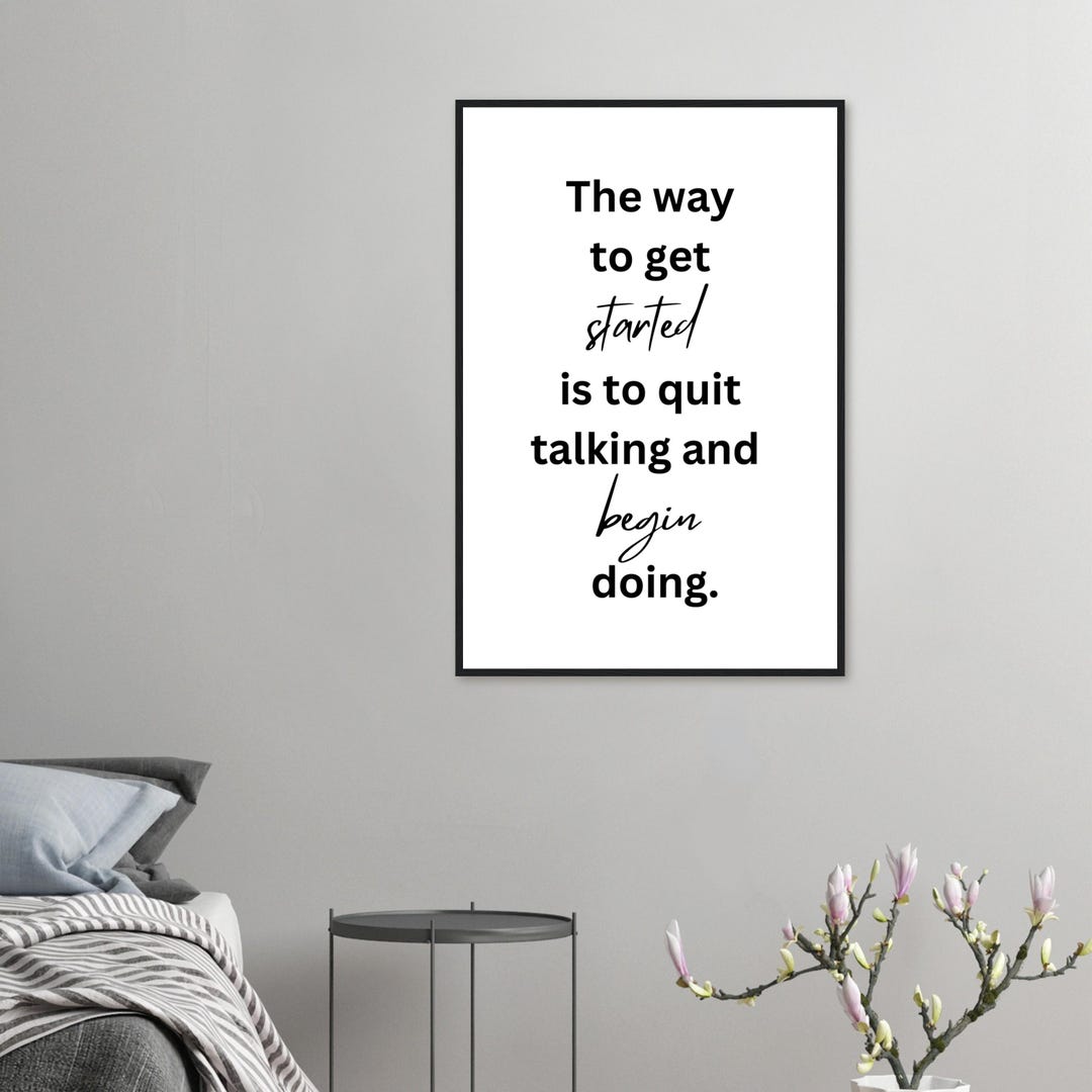 Inspirational Motivational Wall Art Framed Poster Motivational Quote ...