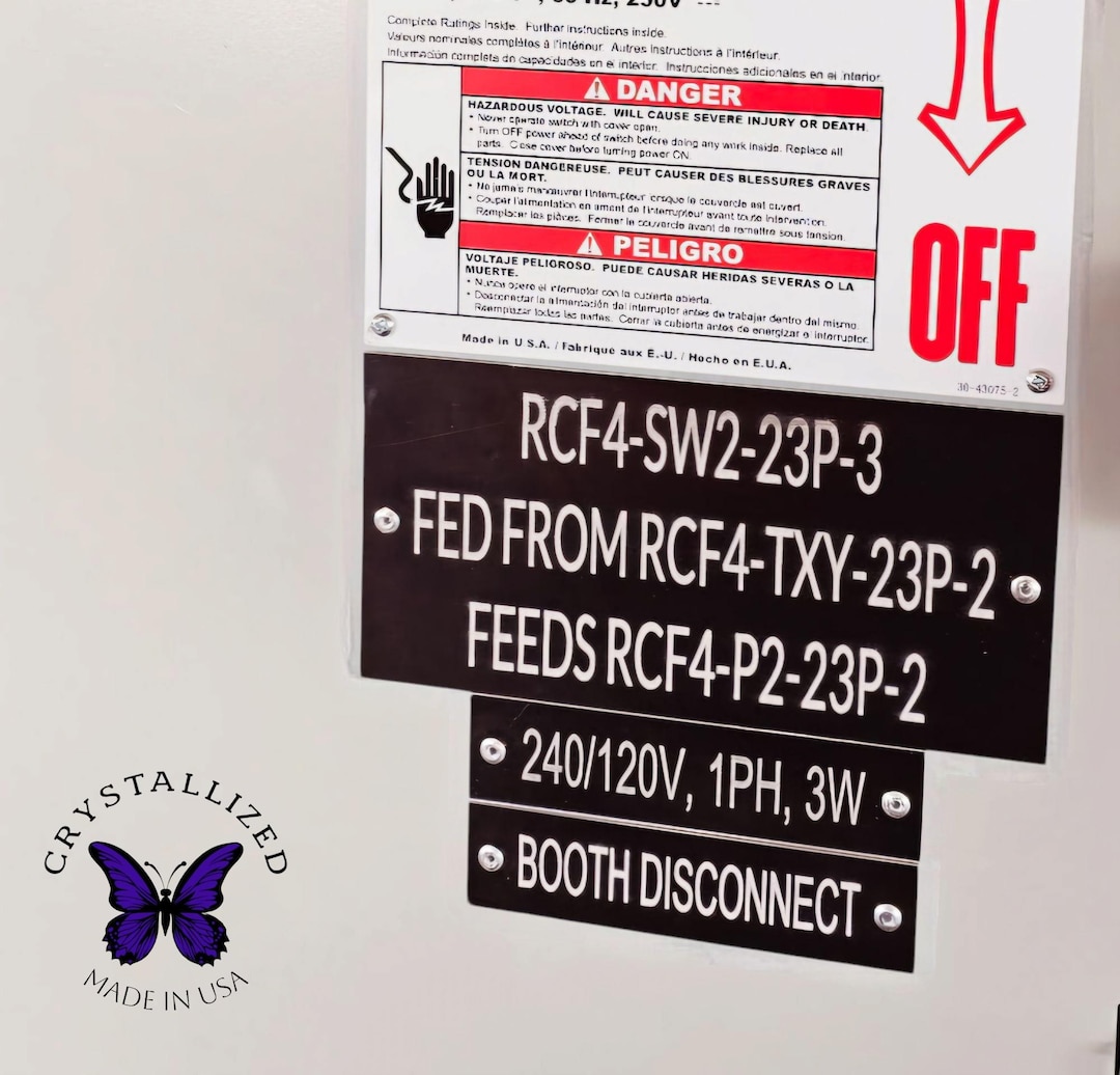 Engraved Electrical Panel Labels, Phenolic Labels - Etsy