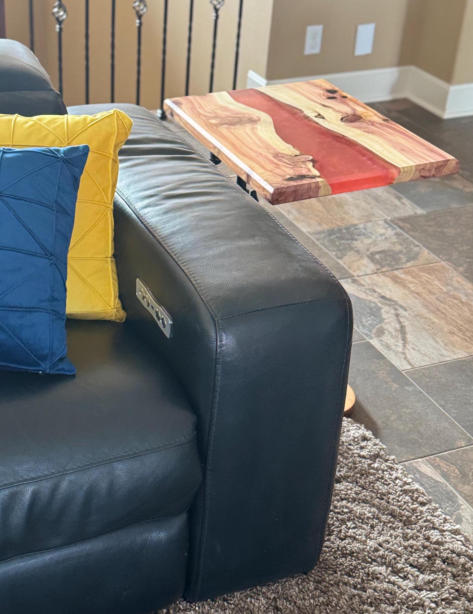 Hand Crafted Wood Epoxy TV Tray/end Table - Etsy
