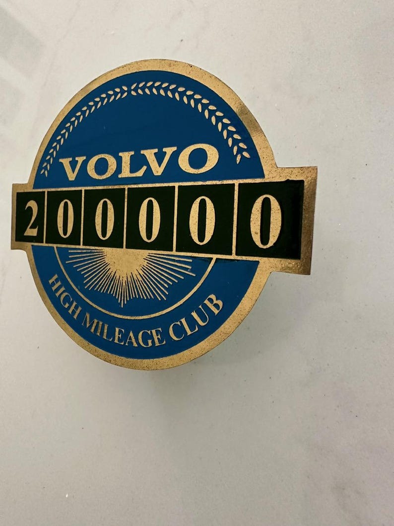 High Mileage Emblem 200K Compatible With Volvo P1800 544 122 240 140 ...