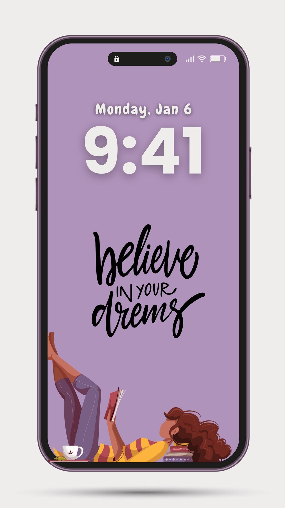 Book Wallpaper Set of 3 Reader Bookshelf Wallpaper Friendly Matching ...