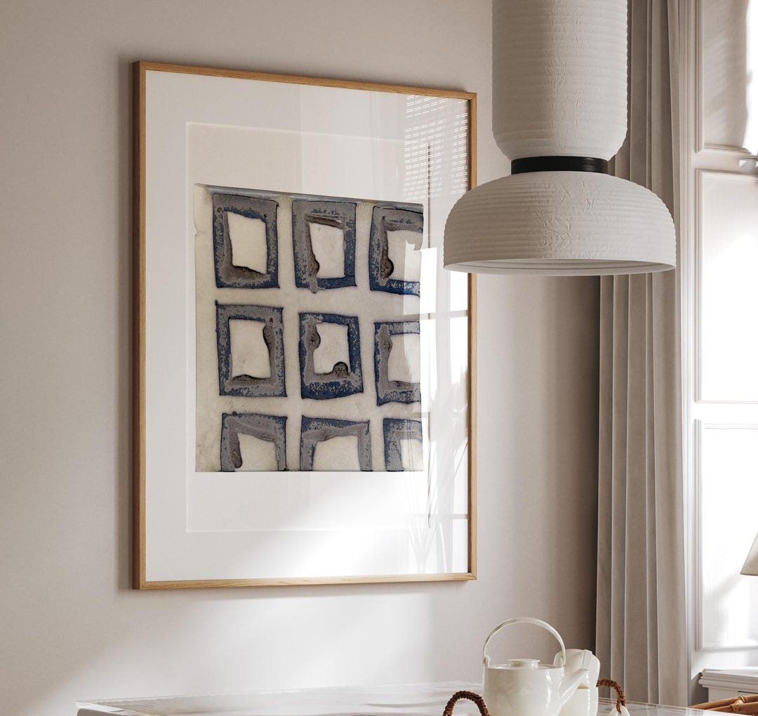 Taupe and Black Abstract Art, Japandi Ceramic Print (digital Download ...