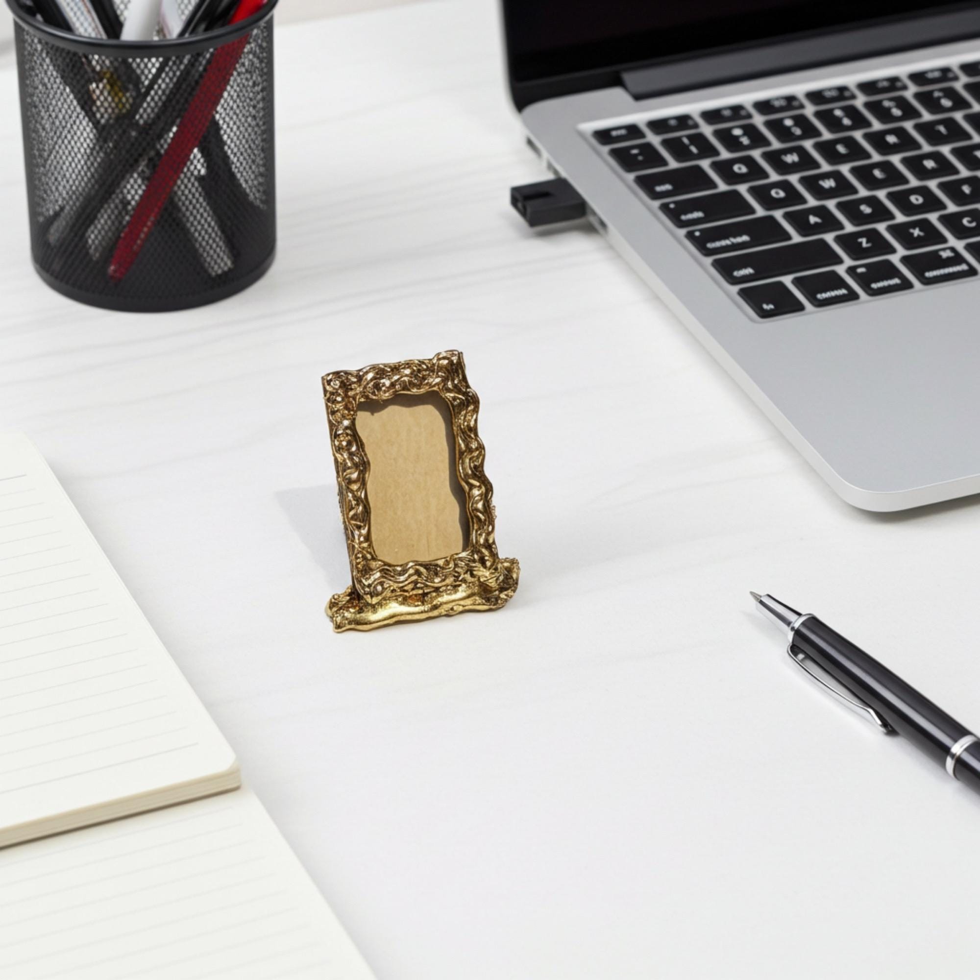 Mini Gold Picture Frame, Tiny Photo Frame, Modern Vintage Home Decor ...