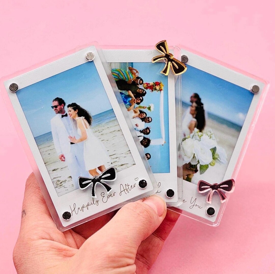 Photo Car Visor Clip With Bow, Valentine's Day Gift, Personalized Photo ...