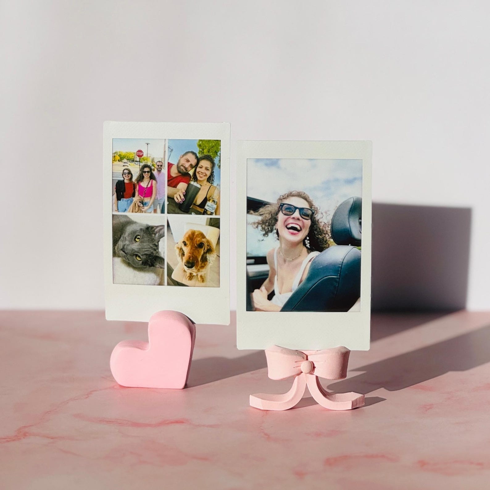 Bow Tie Polaroid Photo Holder, Instax Mini Clay Charms, Heart for ...