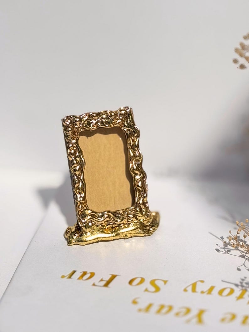 Mini Gold Picture Frame, Tiny Photo Frame, Modern Vintage Home Decor ...