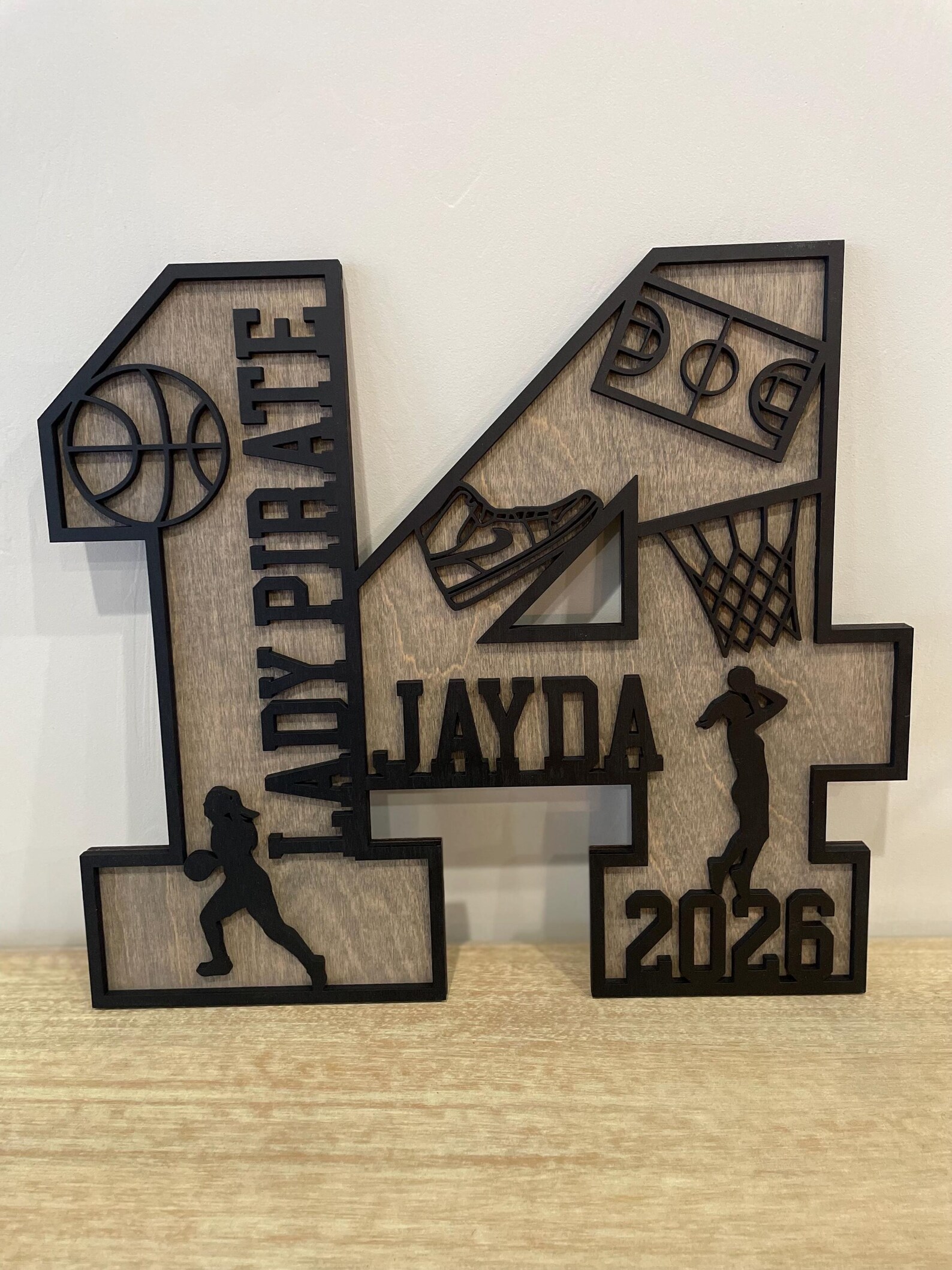 Basketball Player Number Sign - Laser Cut Personalized Basketball Sign ...