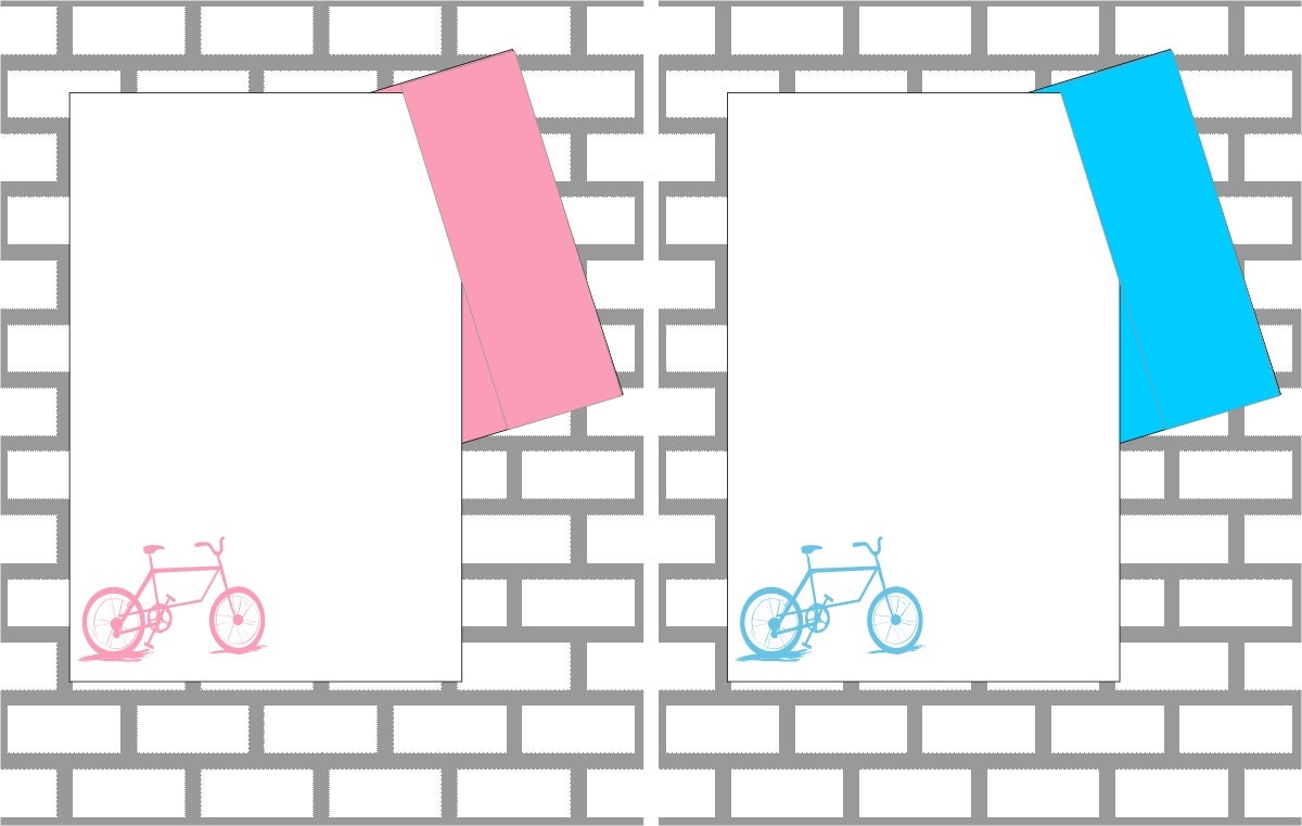 Classic Bike Writing Set. Set of 20 Blank Writing Sheets and 10 ...