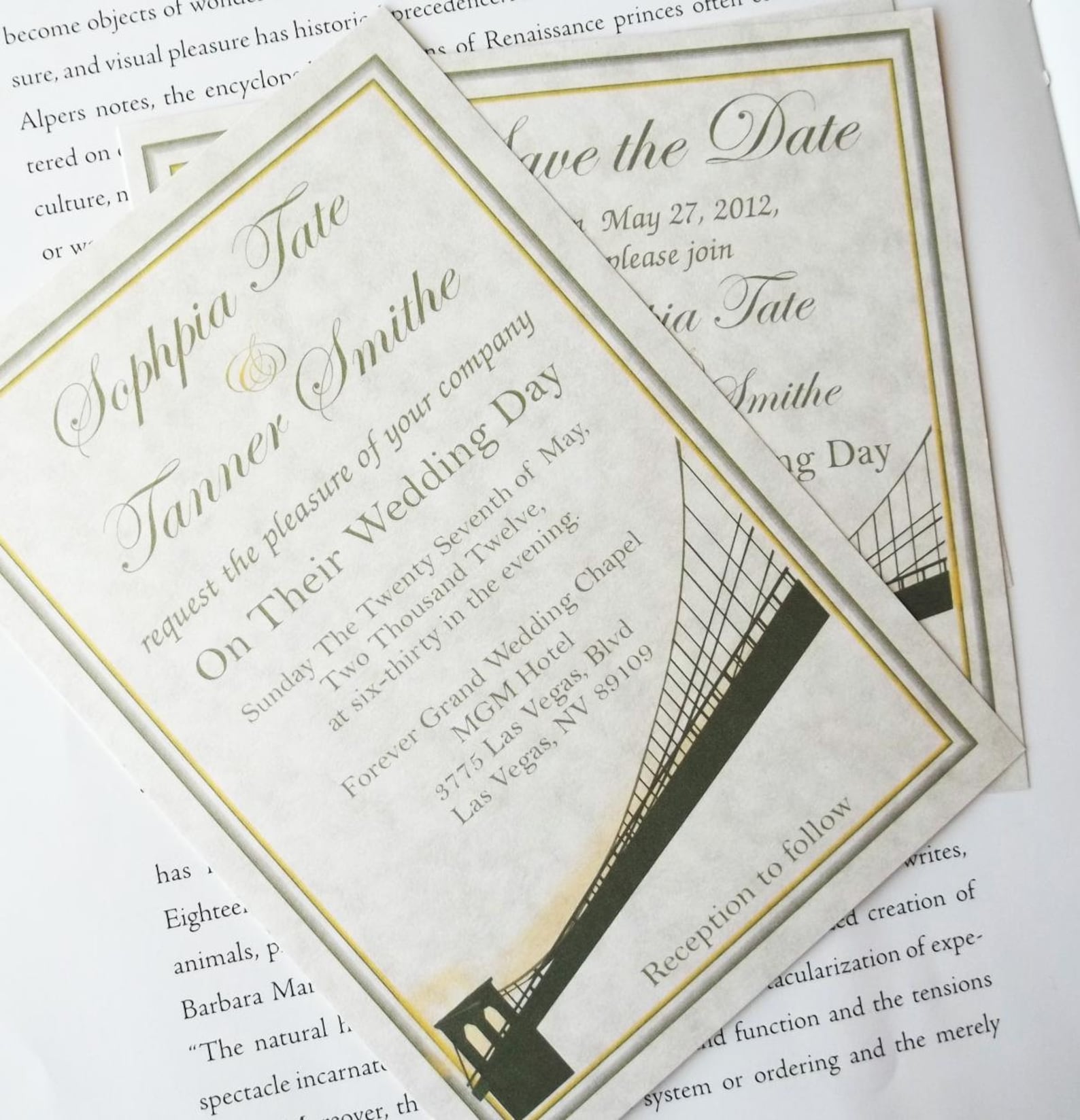 Brooklyn Bridge Inspired Wedding Invitations- Wedding Invitation Sample ...