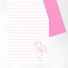 Pink Flamingo Letter Writing Set. Set of 20 Lined Writing - Etsy