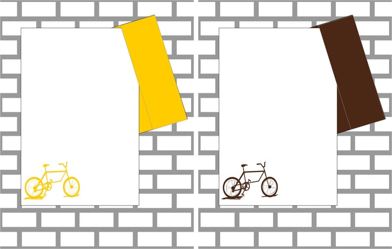 Classic Bike Writing Set. Set of 20 Blank Writing Sheets and 10 ...
