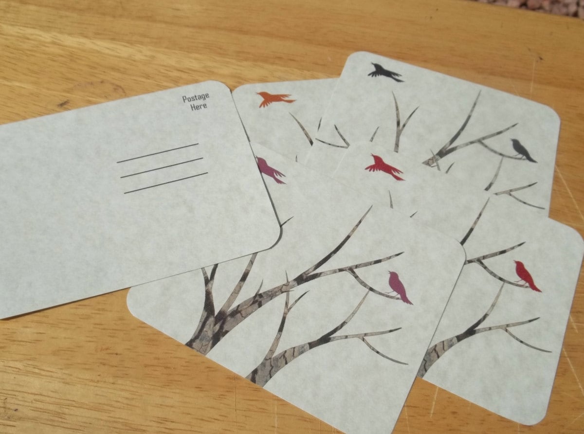 Fall Inspired Postcards, Featuring Birds. Winter Branches in the Fall ...