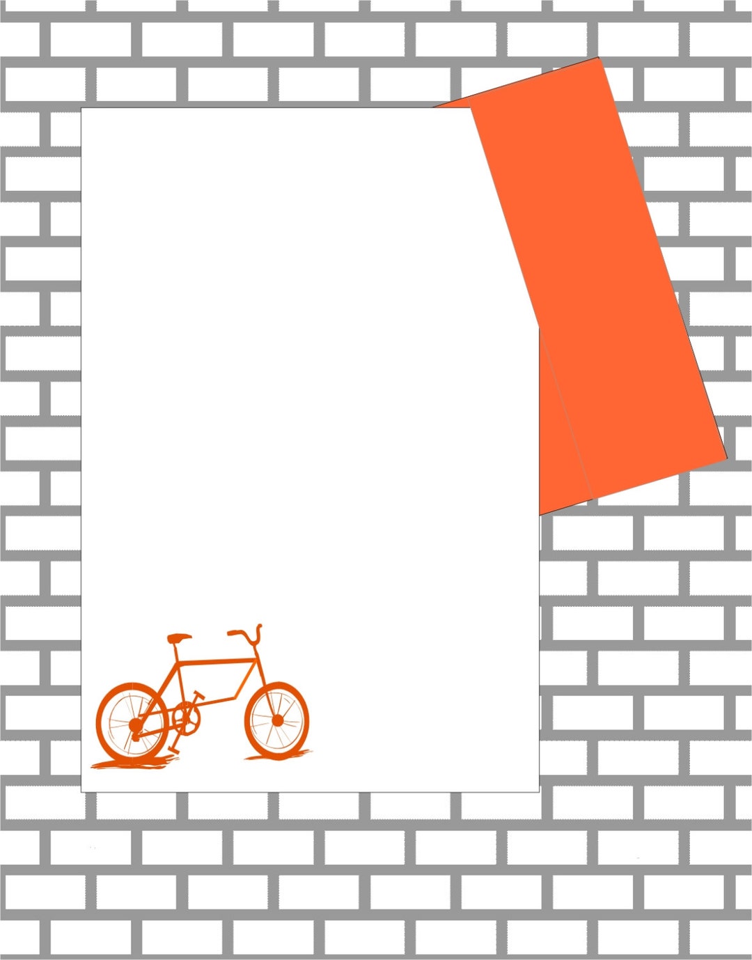 Classic Bike Writing Set. Set of 20 Blank Writing Sheets and 10 ...