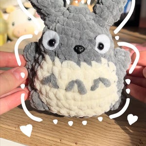 Crochet Totoro Plush, Inspired by Studio Ghibli, Chenille Yarn Anime ...