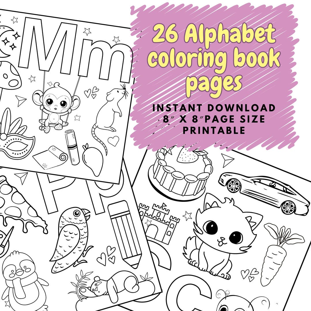 Bold 26 Alphabet Coloring Pages, Learning Activity, Coloring, Preschool ...