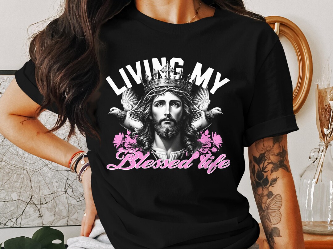 Blessed Life Jesus Christ Art Print, Religious Wall Decor ...